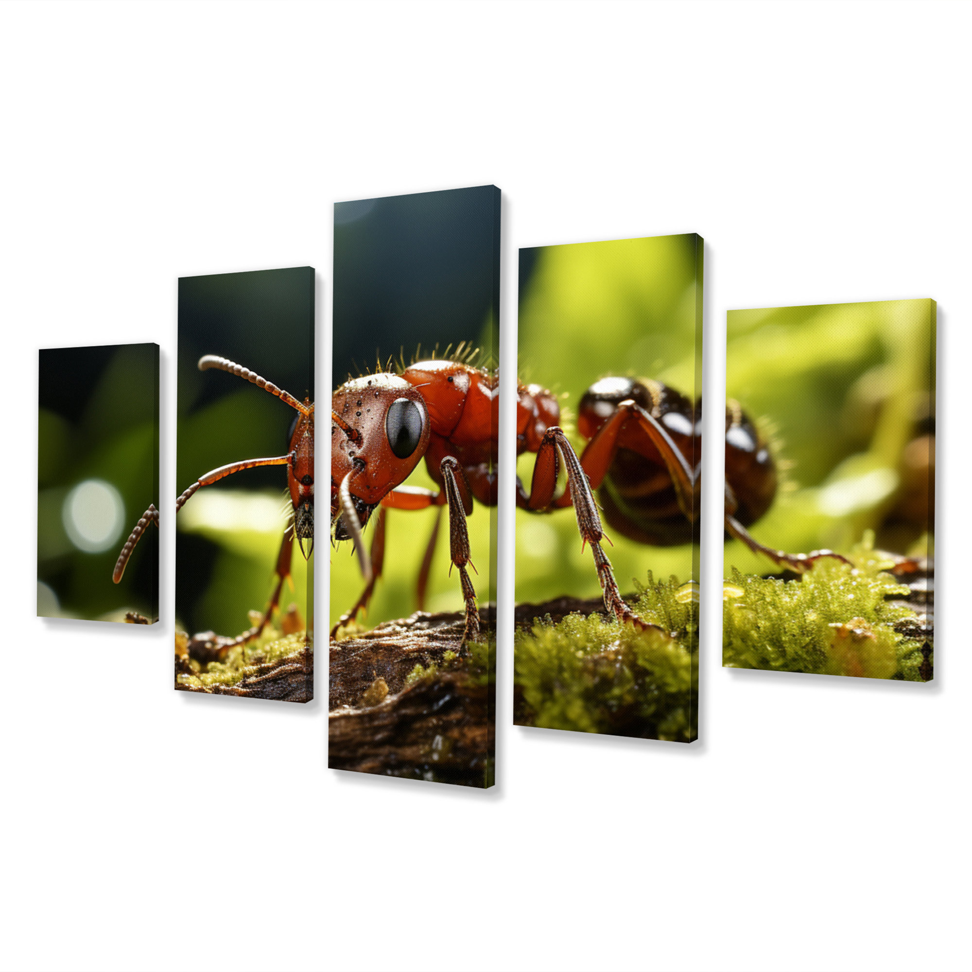 Ebern Designs Ant Portrait - 5 Piece Wrapped Canvas Print | Wayfair
