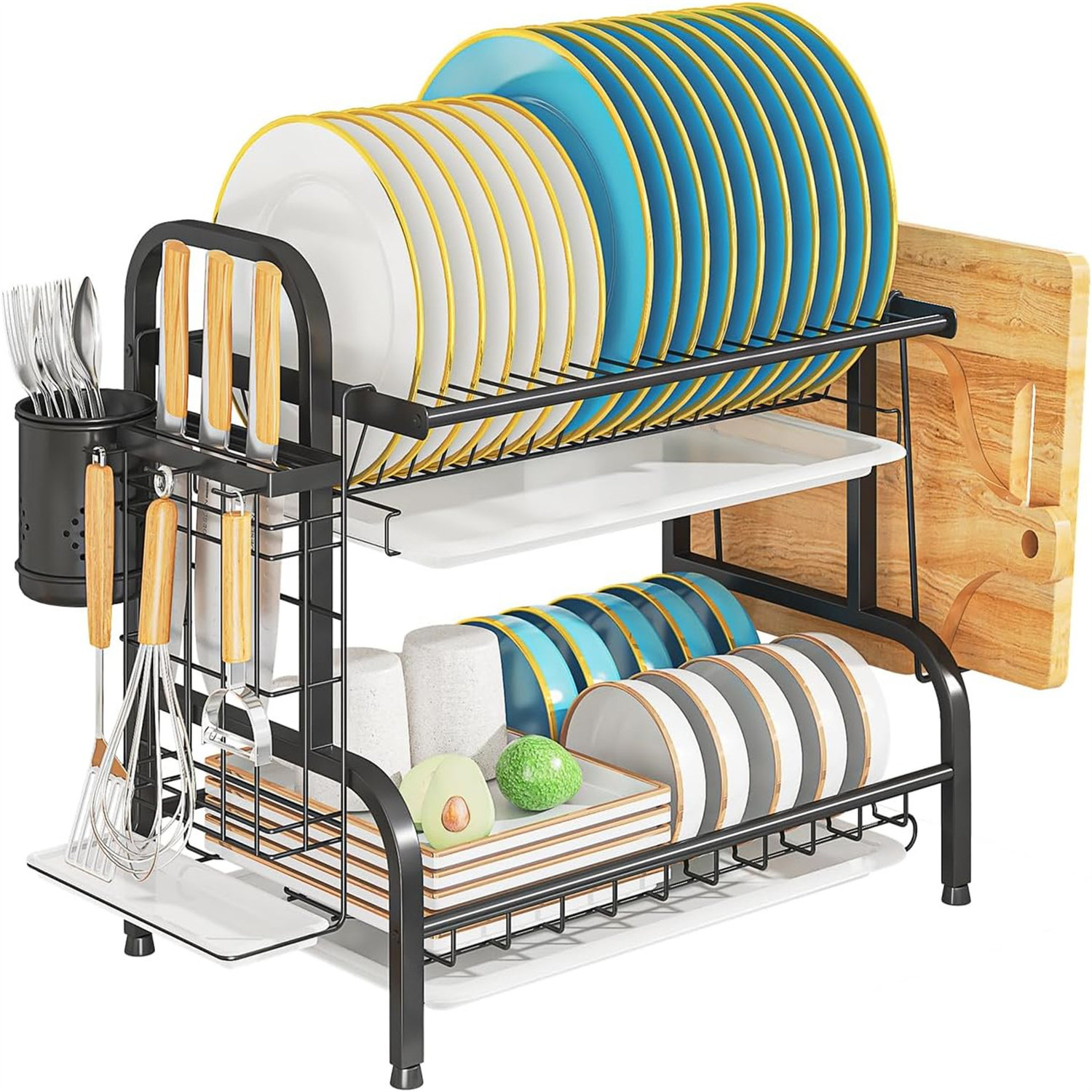 YITAHOME Adjustable Two Tier Dish Rack | Wayfair
