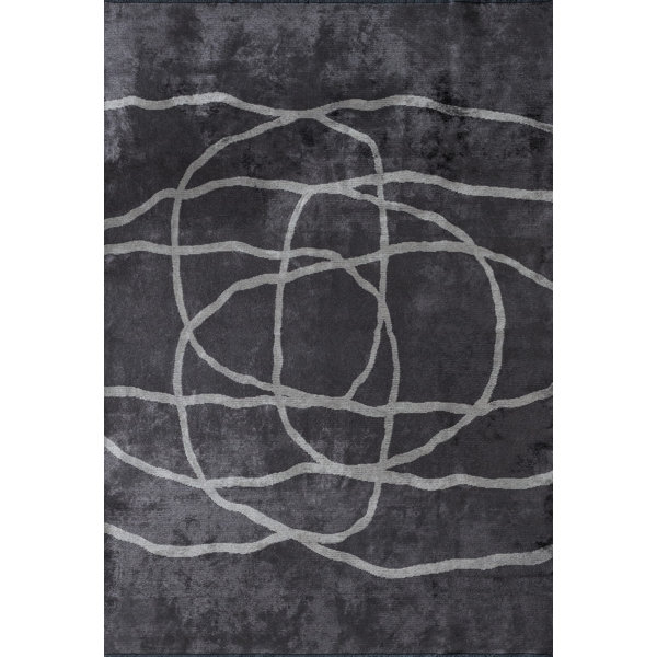 Woven Concepts Rapture Gray/White Abstract Luxury Area Rug | Wayfair