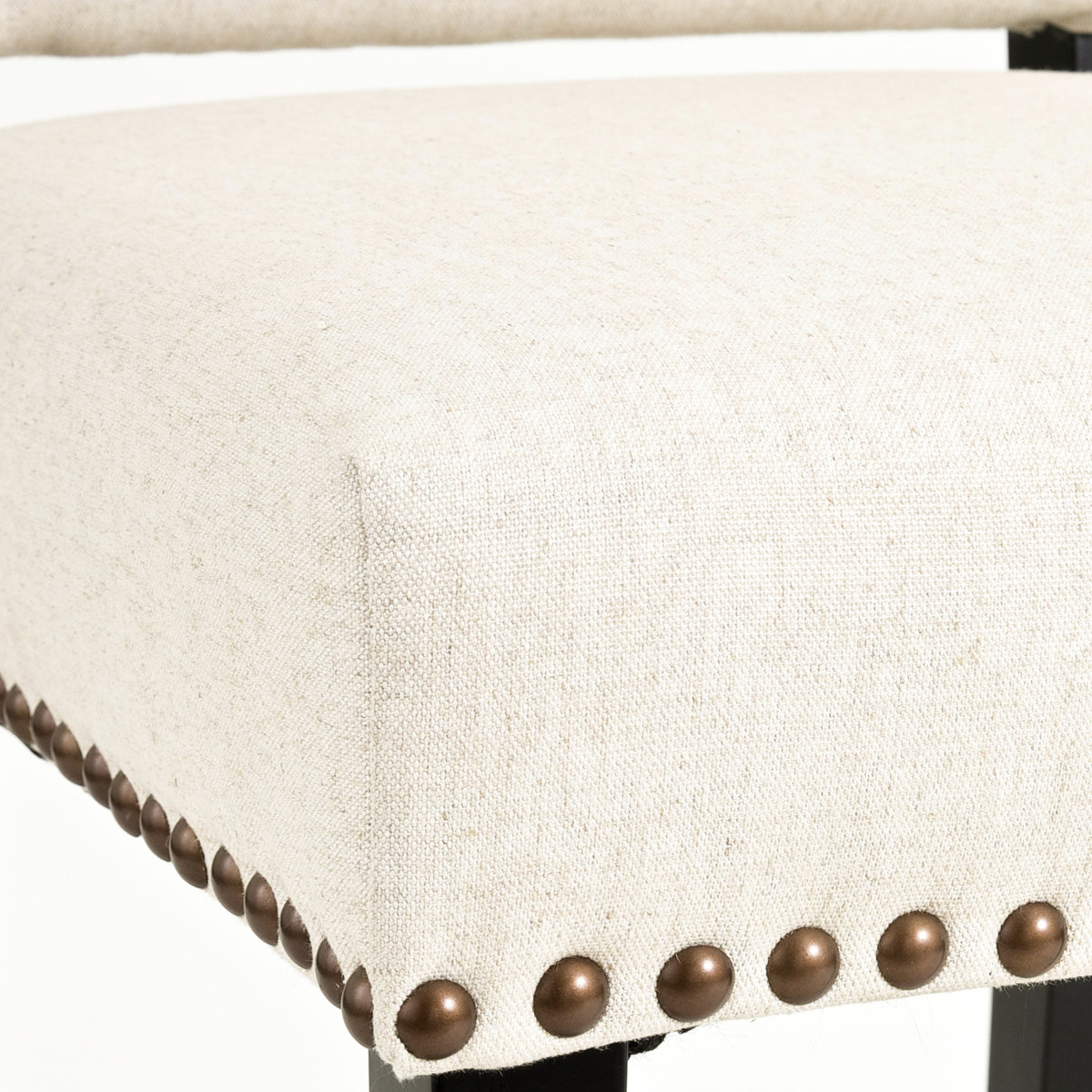 Red Barrel Studio® Kd Stud Dining Chair - Beige Upholstery With Bronze ...