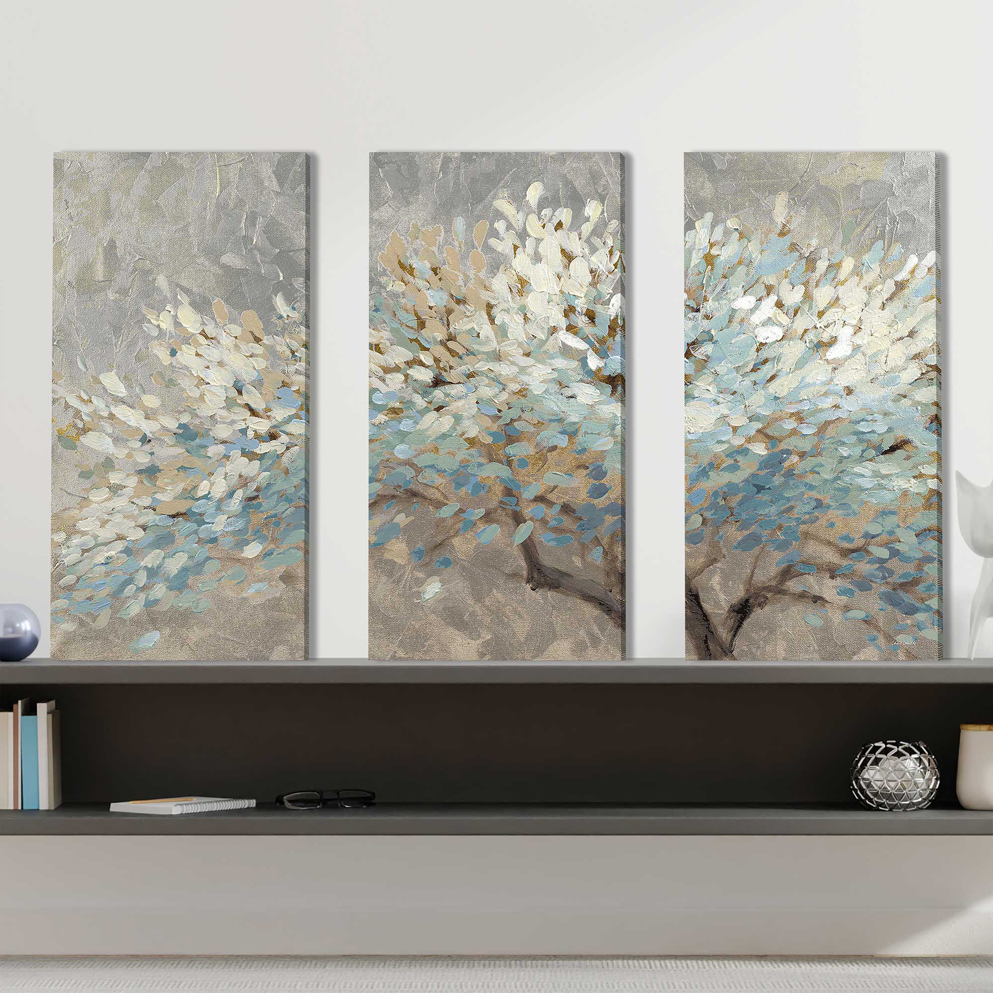 Lark Manor "A Thousand Silver Lifetimes" 3 Piece Print On Canvas ...