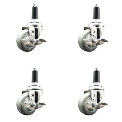 Service Caster Poly Swivel Expanding Caster | Wayfair