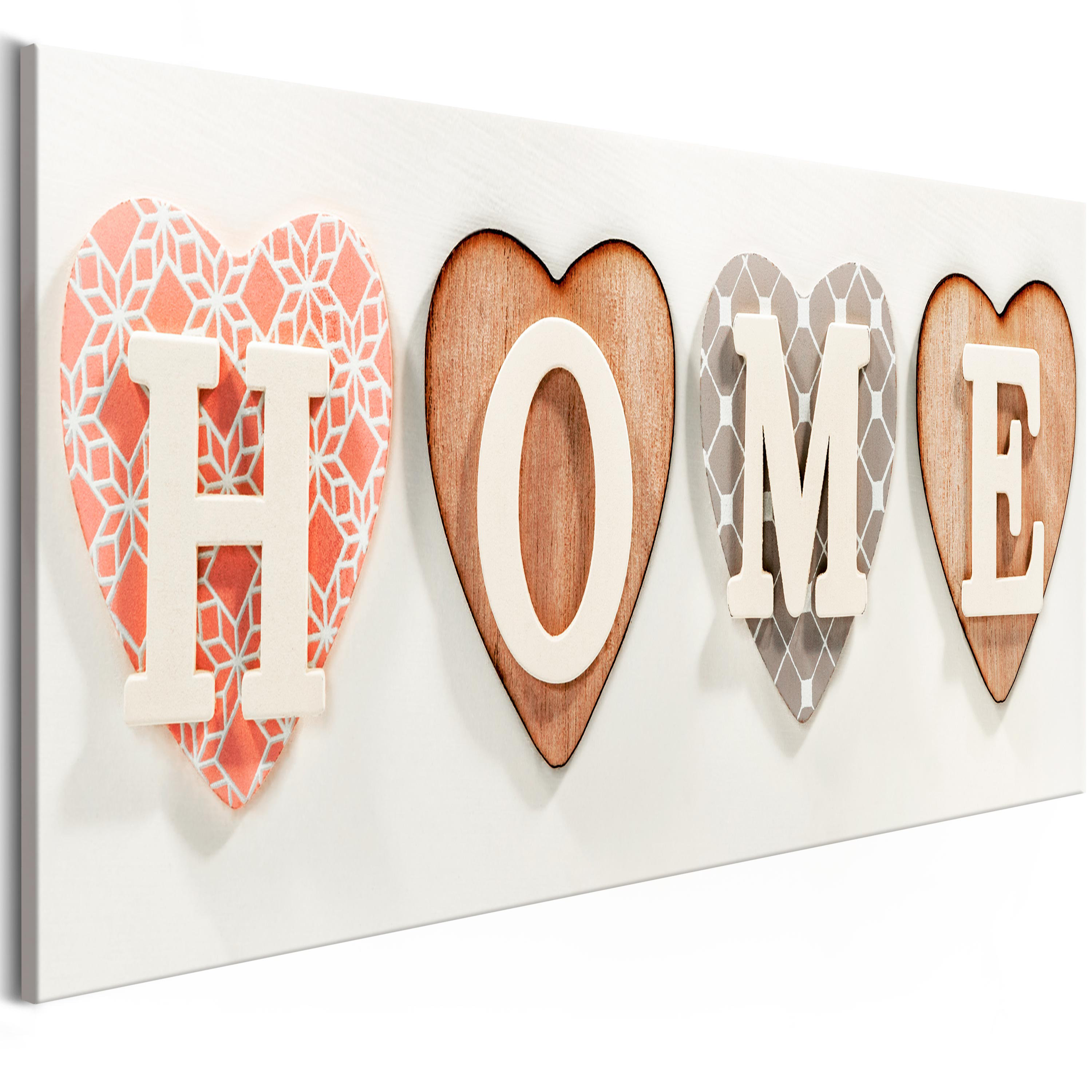 August Grove Four Hearts (1 Part) Narrow Art Print on Canvas | Wayfair.ie