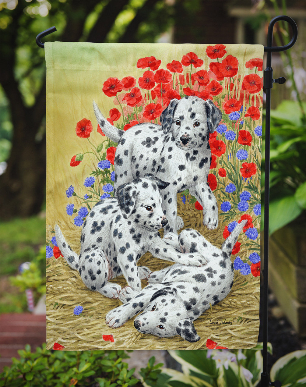 Caroline's Treasures Dalmatian Pups 2-Sided Garden Flag | Wayfair