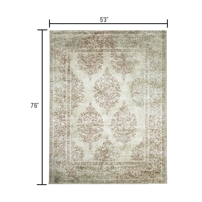 Bungalow Rose Tuscany Beige Area Rug | Wayfair