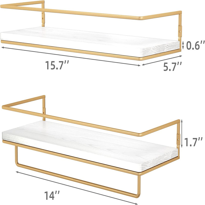 Everly Quinn Hartwald 2 Piece Metal Accent Shelf | Wayfair
