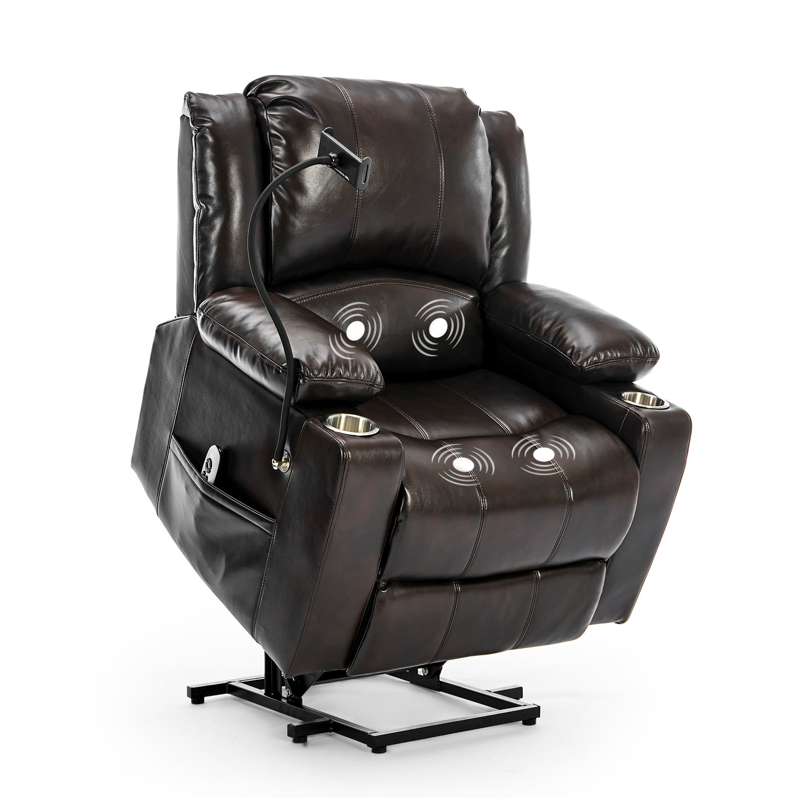 Kai Chen Breathable Leather Power Lift Recliner Chair for Elderly with ...