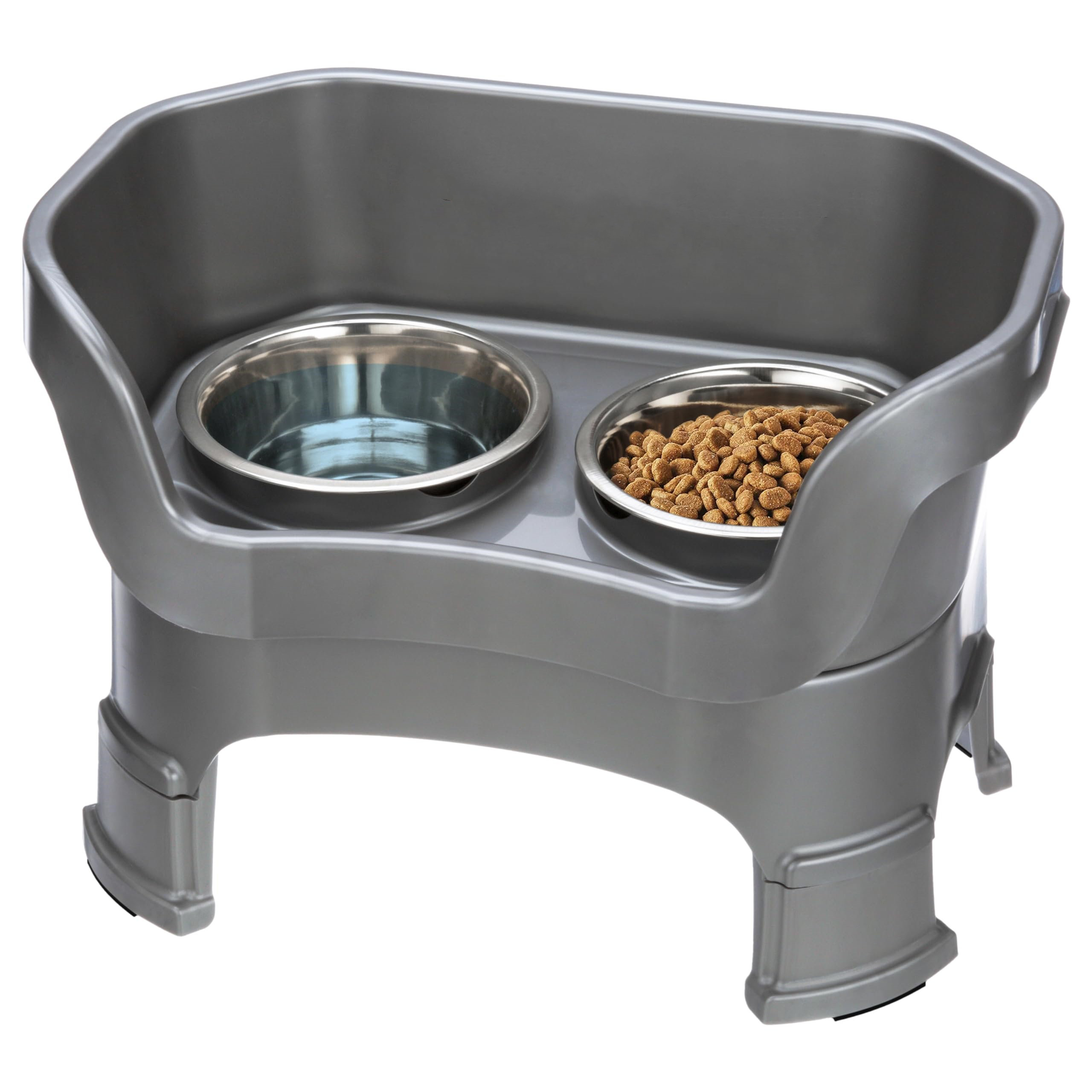 UNIVERSAL WINDOW SOLUTIONS Mess Proof Dog Bowls Elevated Medium Sized Dog – Made In USA – No ...