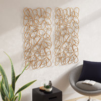 Abstract & Geometric Metal Wall Accents You'll Love | Wayfair