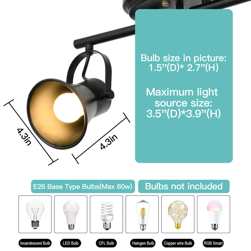 MIBOPA 3-Light Track Lighting Kit | Wayfair