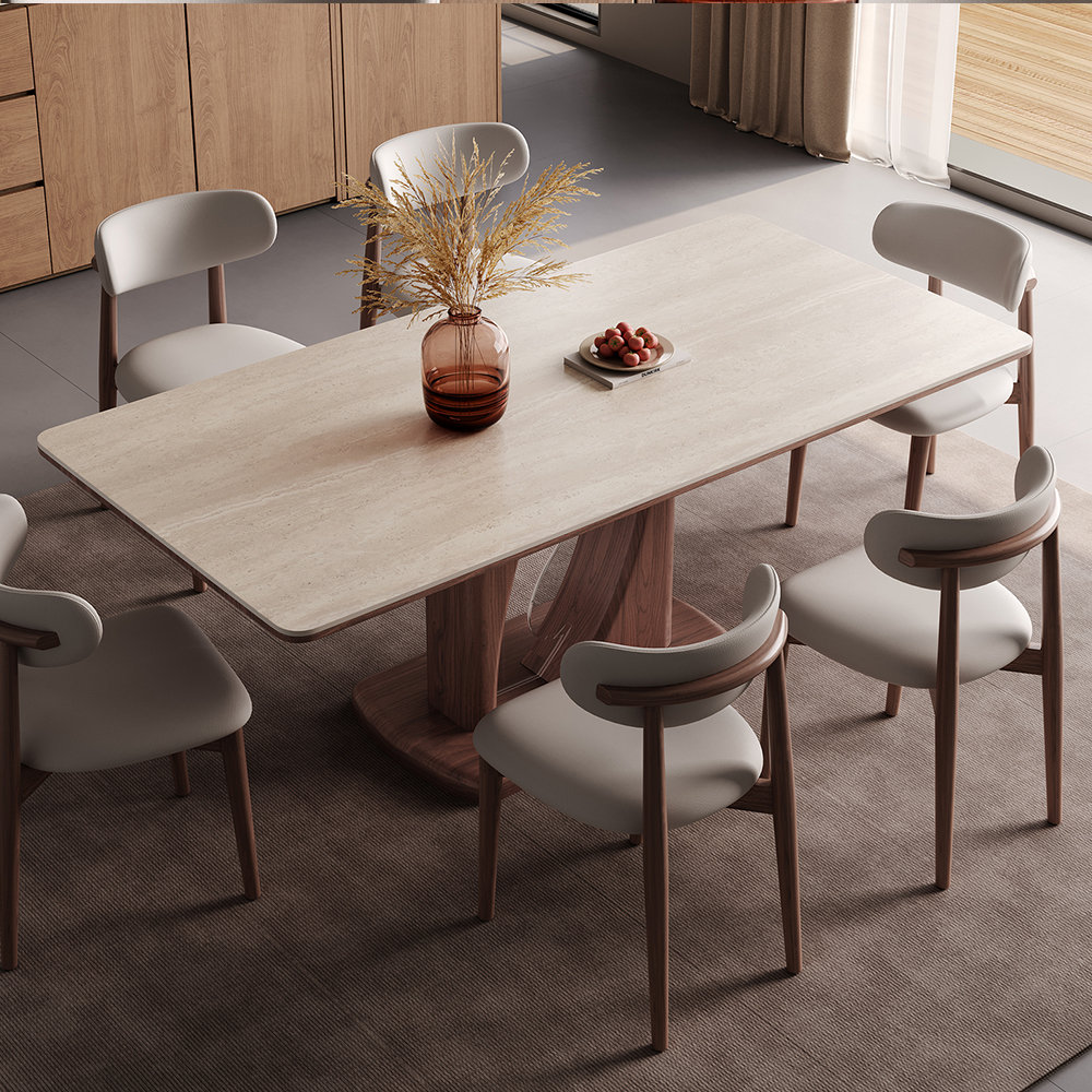 Elamer Rectangular simple fashion dining table sets | Wayfair