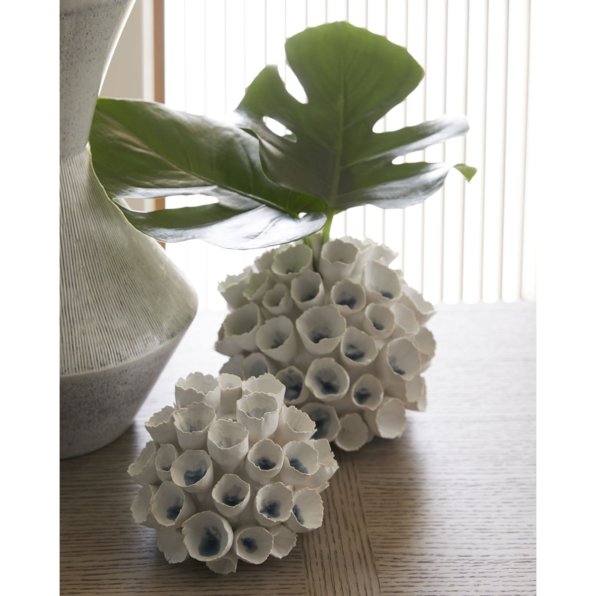 ARTERIORS 2 Piece Dakota White Ceramic Table Vase Set | Perigold