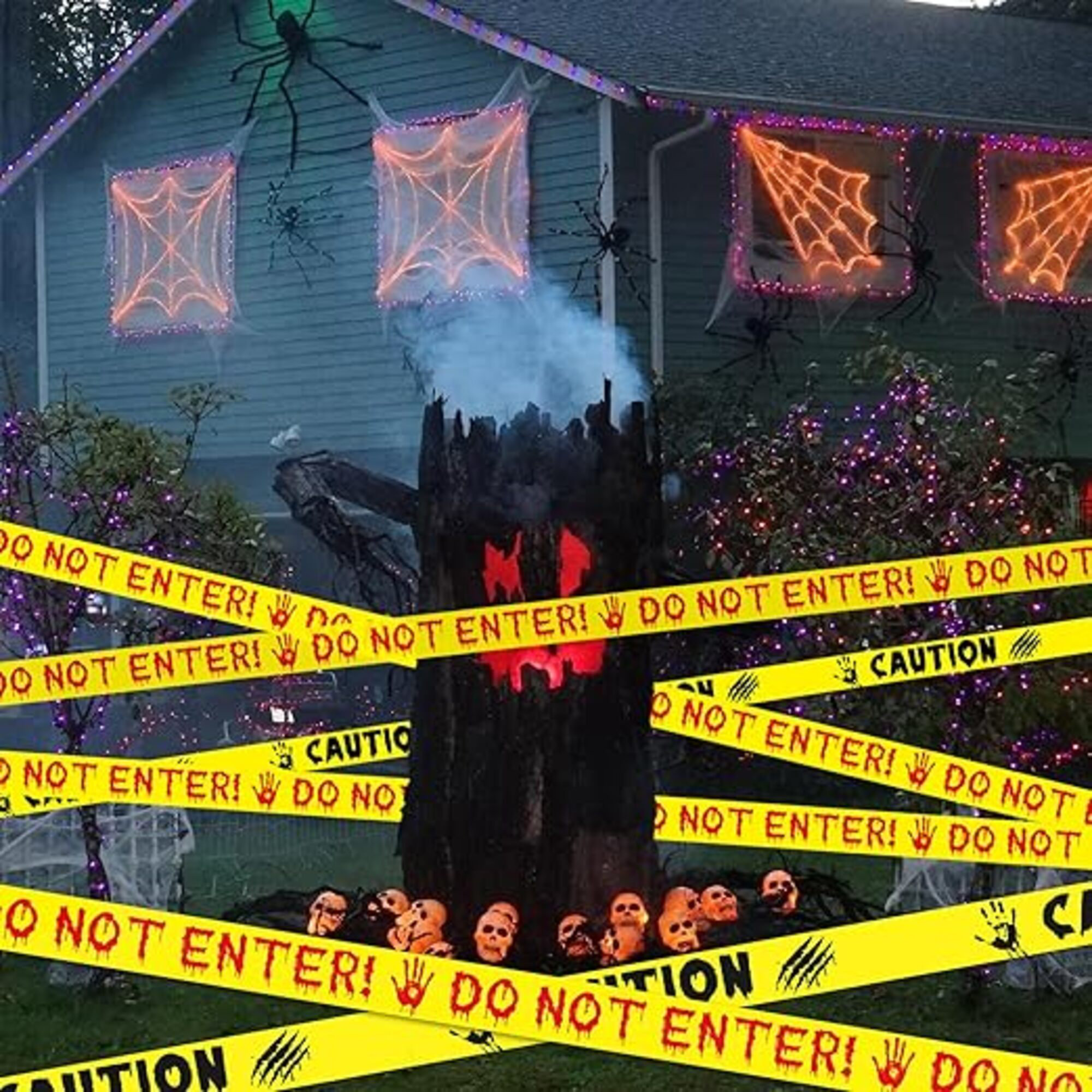 HHA Halloween Decorations Caution Tape 2In X 82Ft, 2Pcs DO NOT ENTER ...