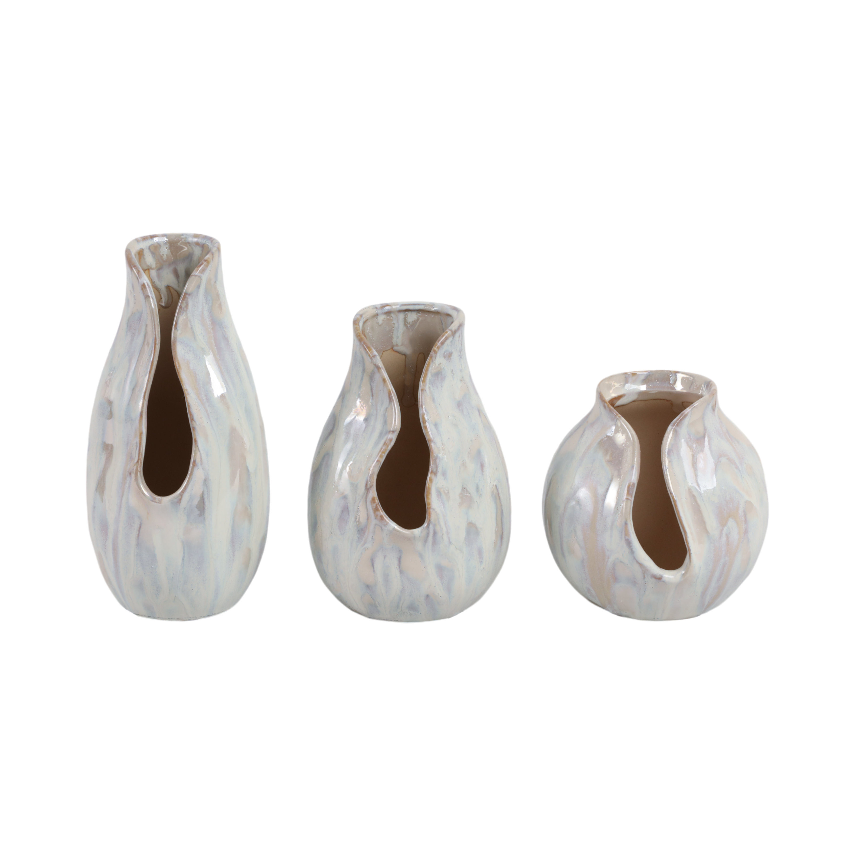 Latitude Run® Set Of 3 5/7/8" Jenera Ceramic Vases | Wayfair