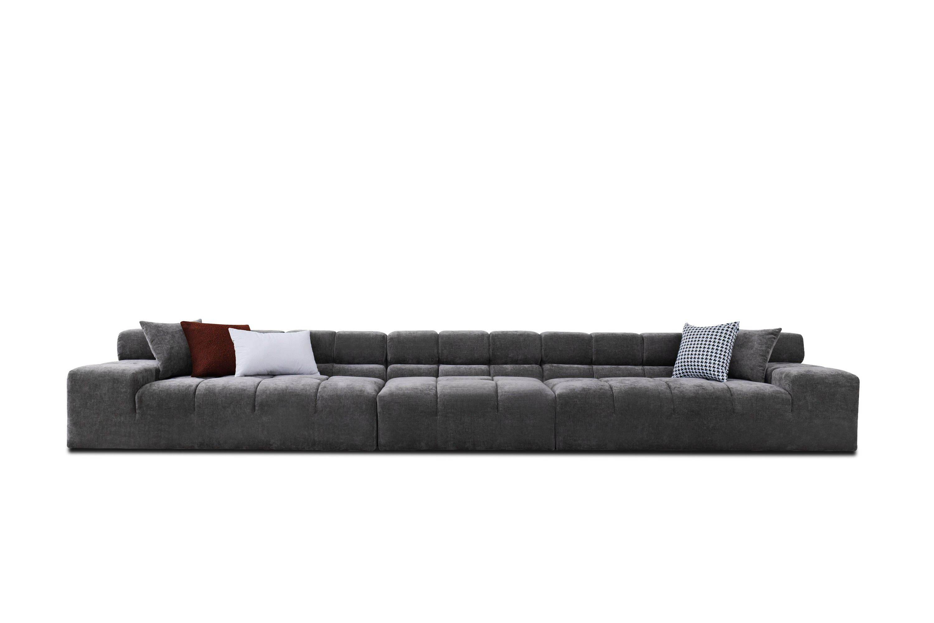 Orren Ellis Rhonda - Modern Grey 4-seater Sofa | Wayfair