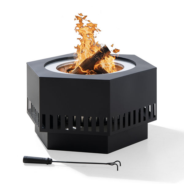 Arlmont & Co. Sunjoy 28 In Smokeless Fire Pit with Removable Ash Pan ...