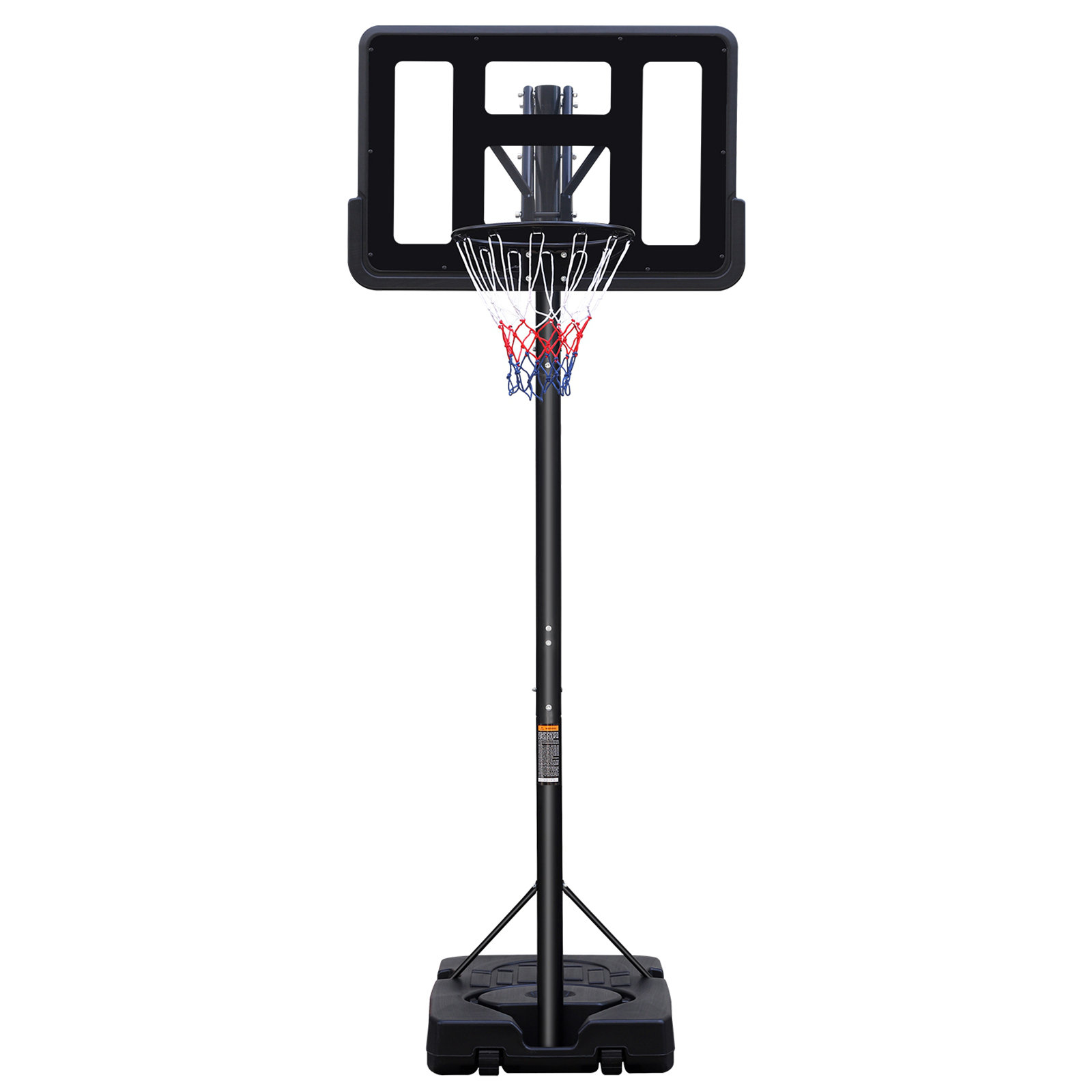 IUNNDS Adjustable Height 44'' W Steel Portable Full-Size Basketball ...