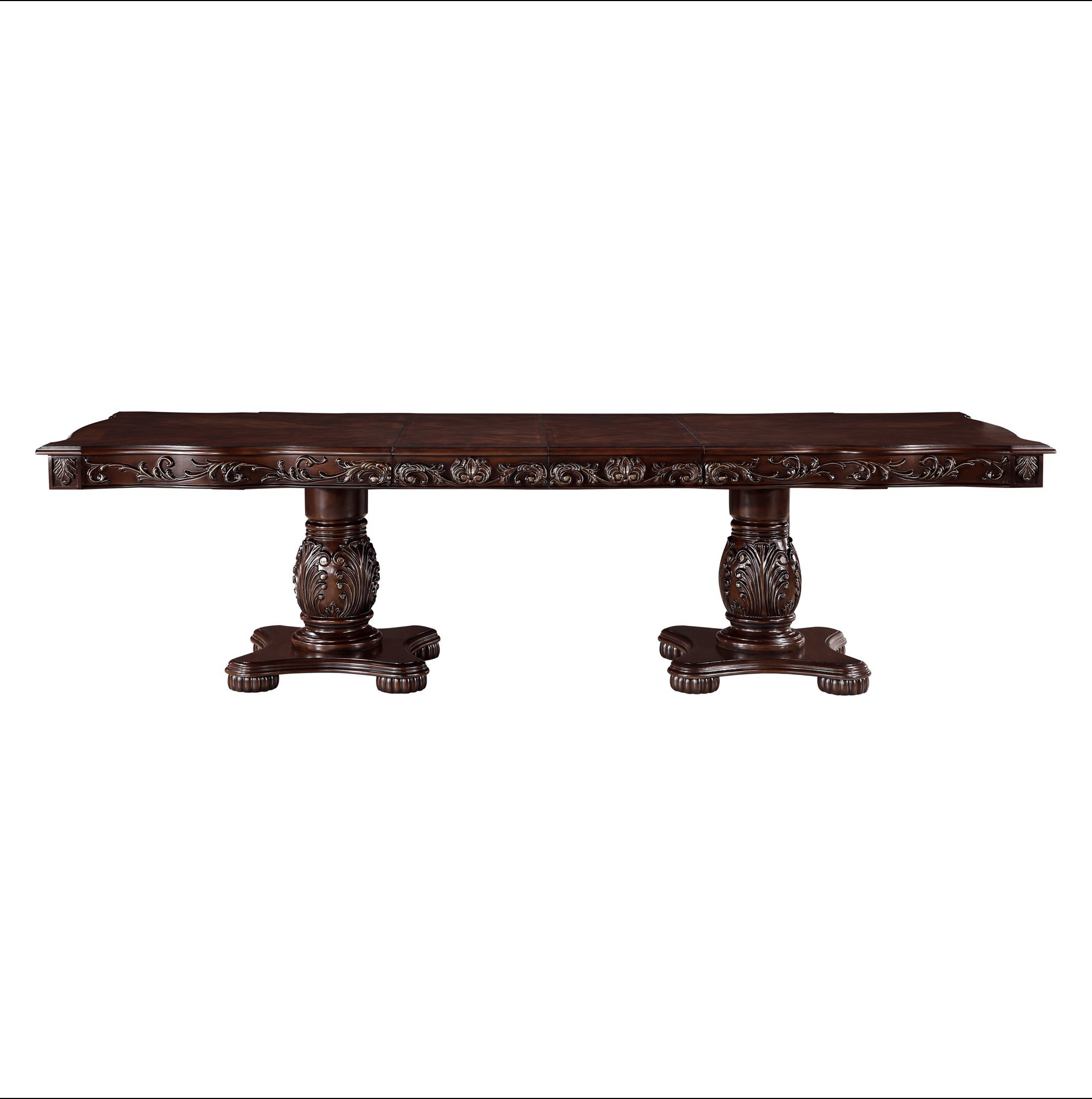 World Menagerie Traditional Style Dining Table with Extension Leaves ...