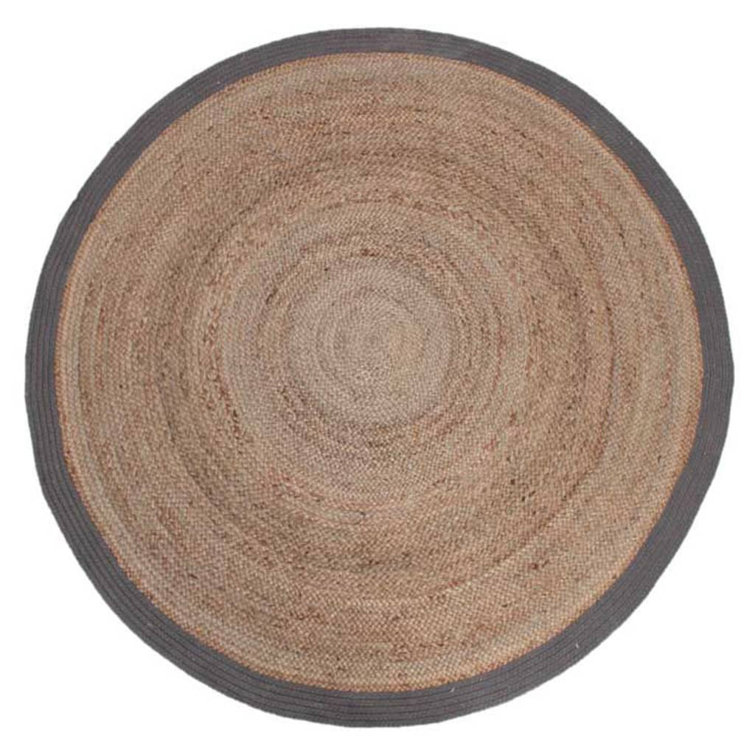 Bay Isle Home Round Label51 No Pattern Hand Woven Round 150cm Grey ...