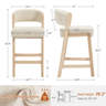 Gracie Oaks 26.2"H Mid-Century Upholstered Linen Counter Stool With ...