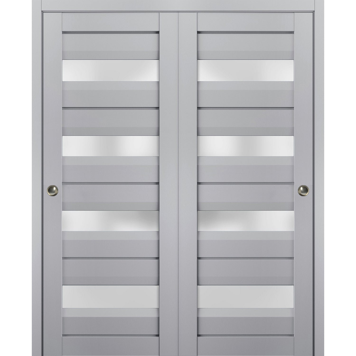 Sartodoors Veregio Frosted Glass Paneled Wood Sliding Closet Doors