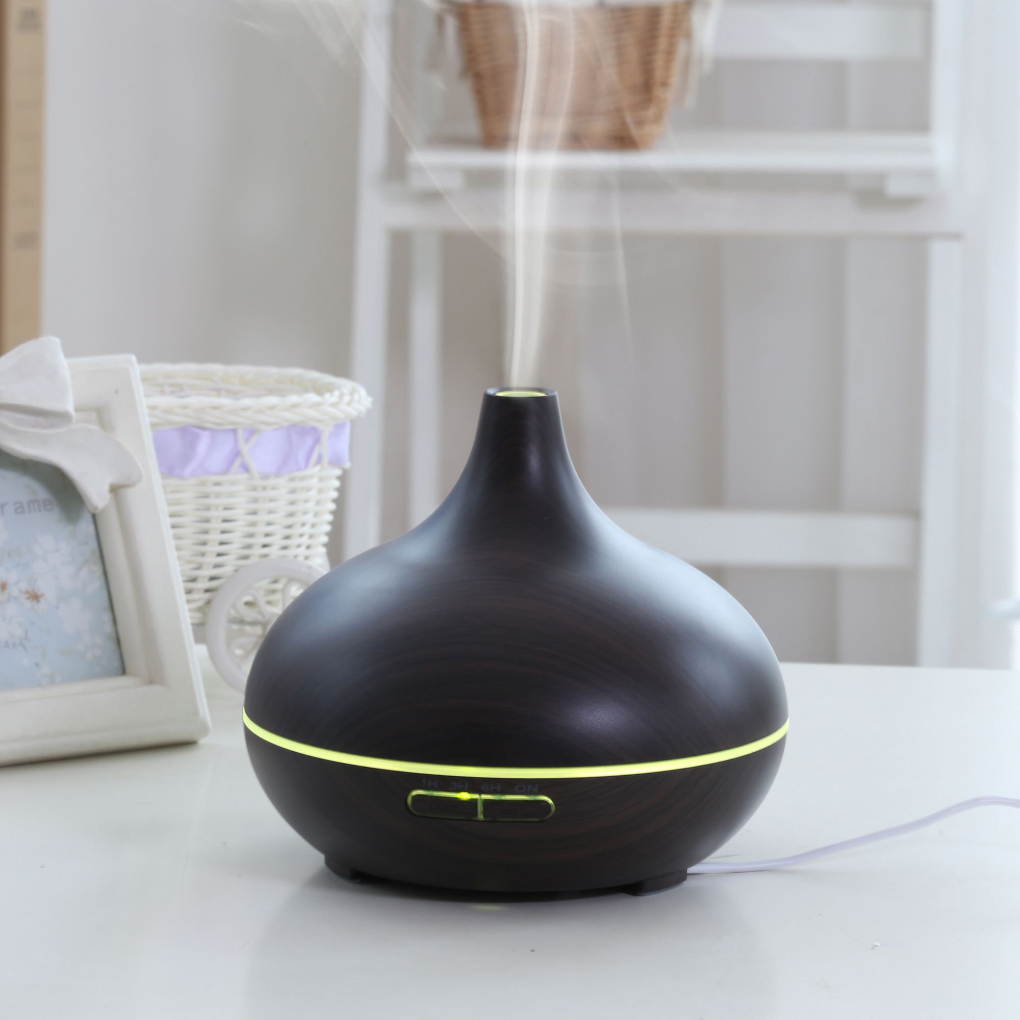 EcoGecko Dark Wood Grain Look Essential Oil Diffuser - Wayfair Canada