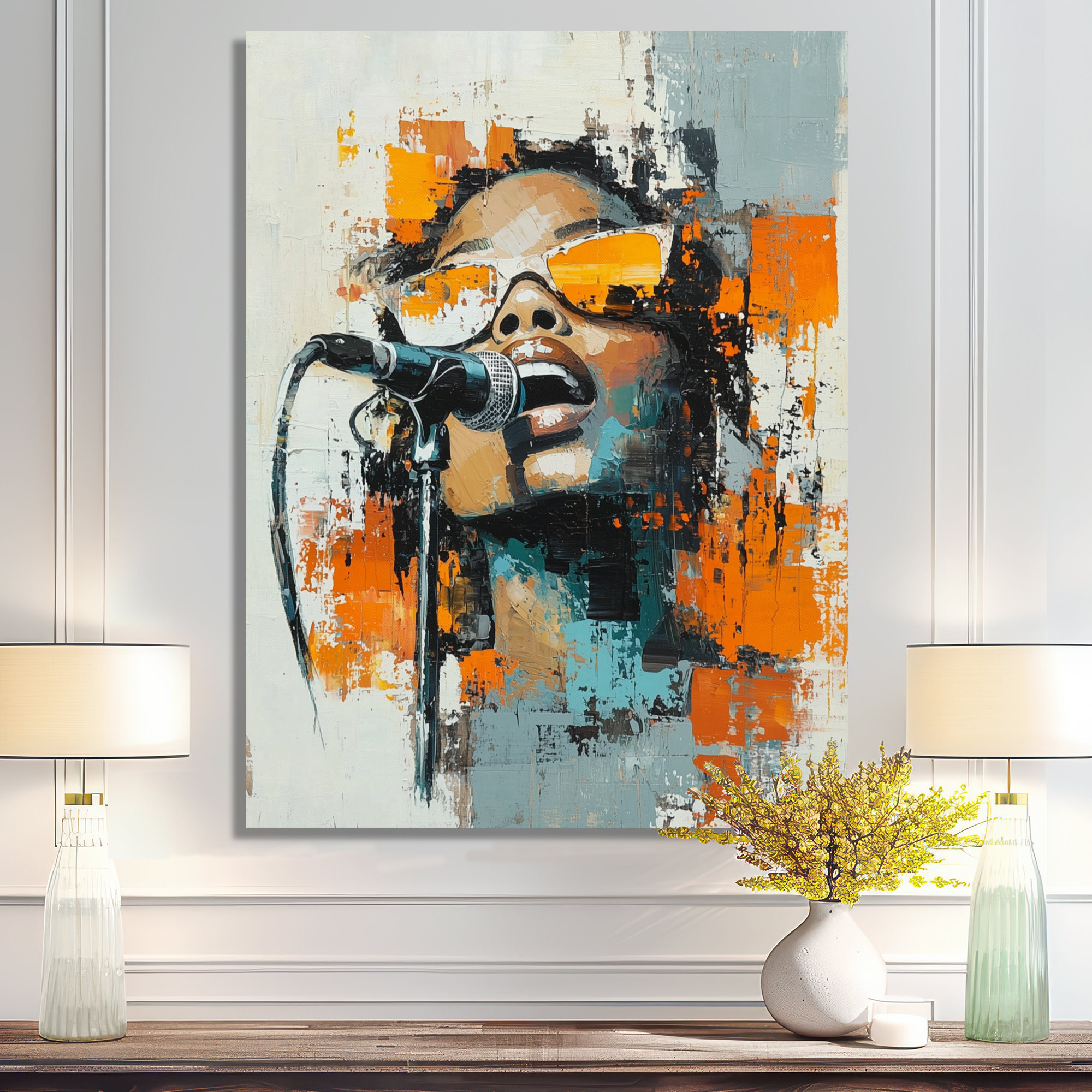 Latitude Run® Jazz Singer In The Spotlight I - Music Jazz Wall Décor ...