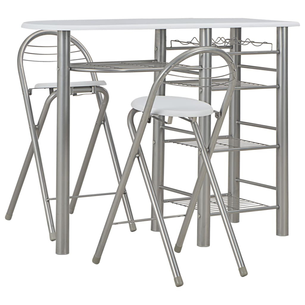 Ivy Bronx Bar Set Wood 3 Piece Foldable Bar Set | Wayfair