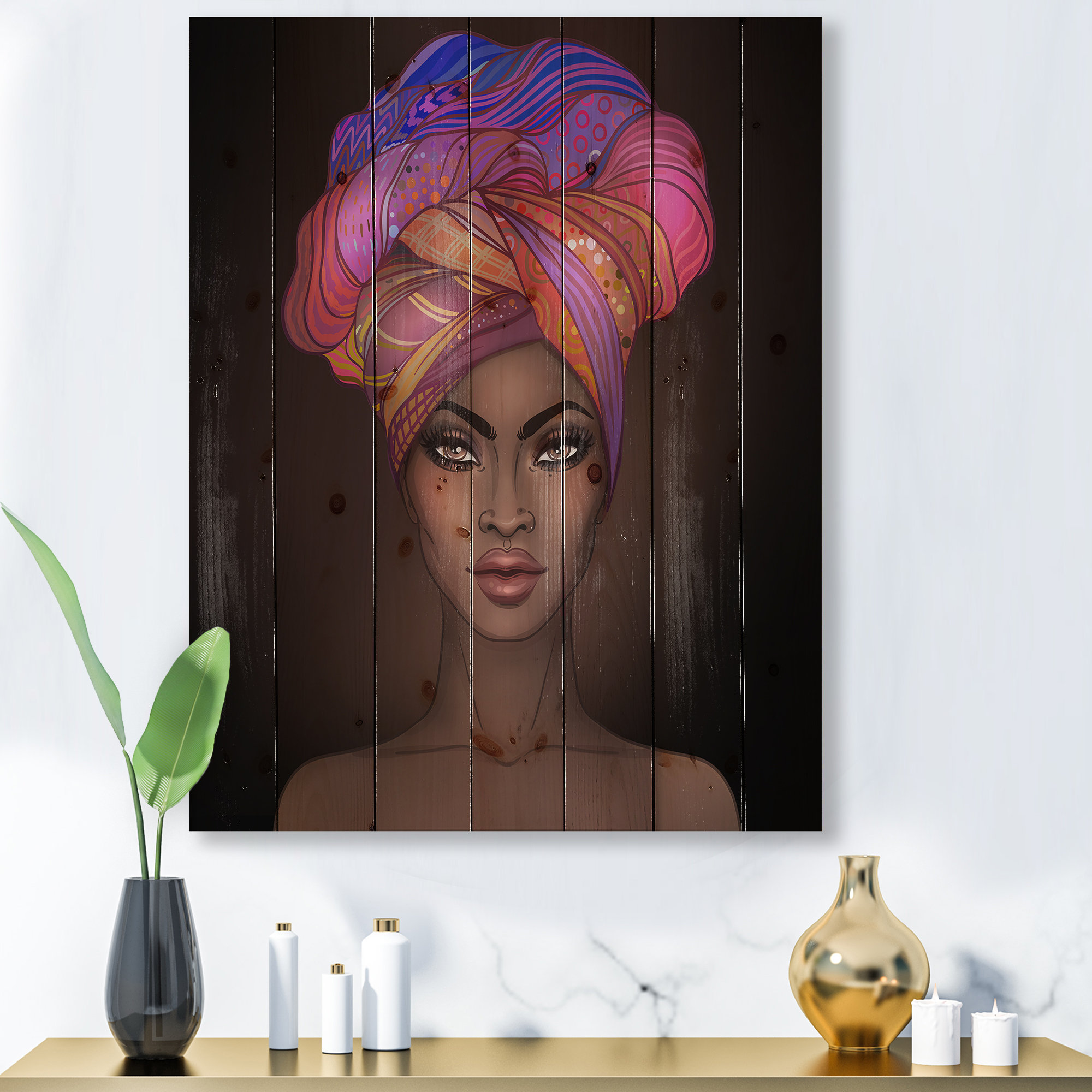 East Urban Home African American Woman With Turban VI - Modern Print On ...