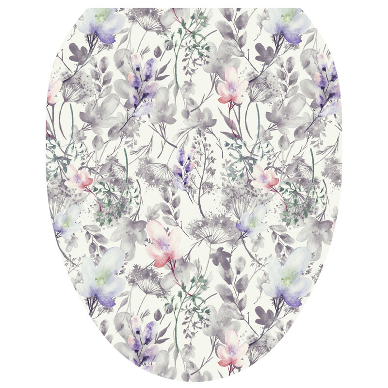 Toilet Tattoos Floral Toilet Seat Sticker, Lid Decal & Reviews | Wayfair
