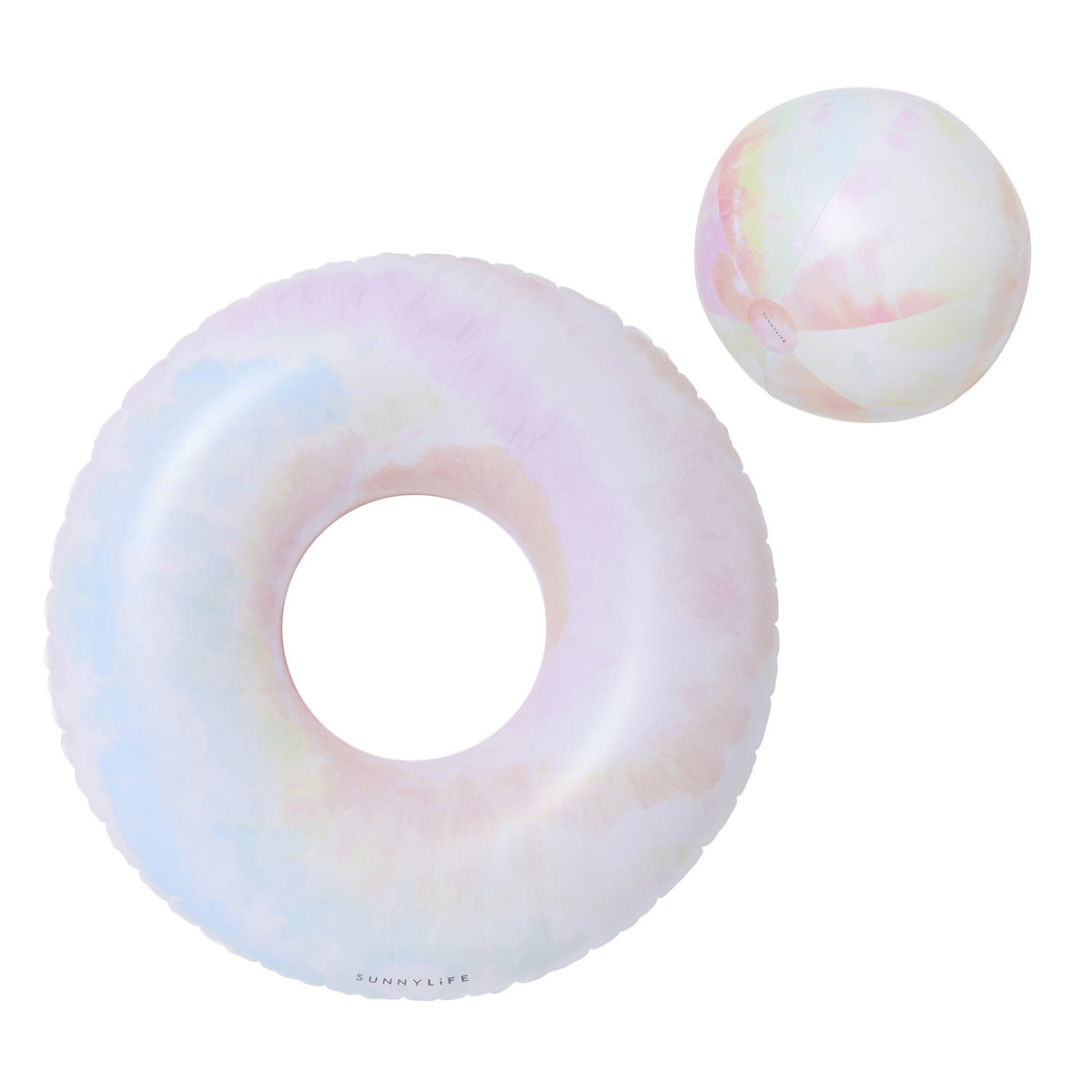 Sunnylife: Tube Pool Ring & Ball Set - Tie Dye - Inflatable Float ...