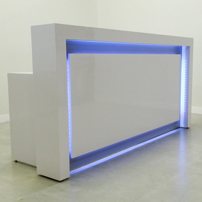 Hokku Designs Damayanti Rectangle Synthetic Laminate Reception Desk ...