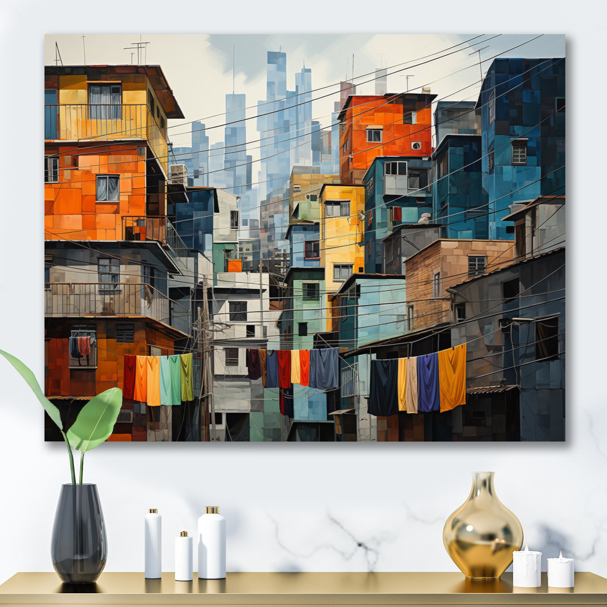 Winston Porter Surrealism City V - Abstract Realism Canvas Art Print ...