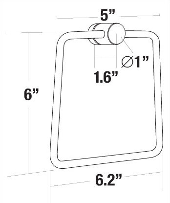 Rebrilliant Cular Wall Mounted Towel Ring | Wayfair