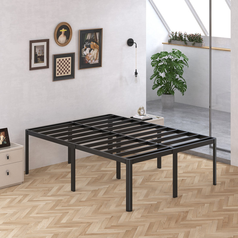 Ebern Designs 24 Inch Bed Frame with Rounded Corner Legs | Wayfair