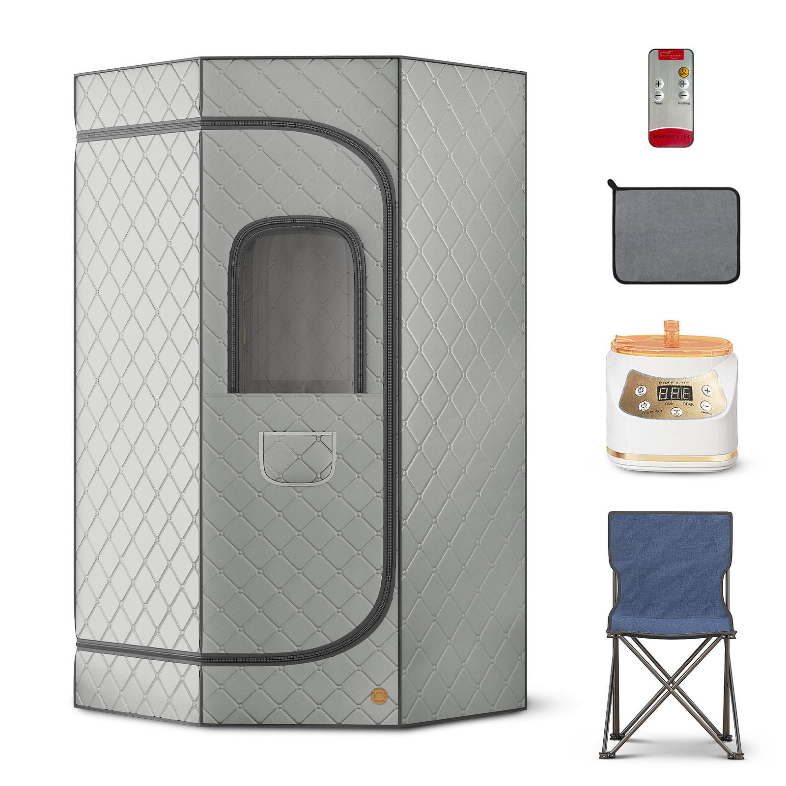 TABU Portable Sauna Box For Home, Full Body Steamer Sauna Box With 3l ...