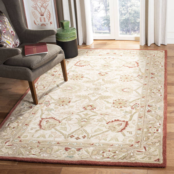 Charlton Home® Tingley Wool Floral Rug & Reviews | Wayfair