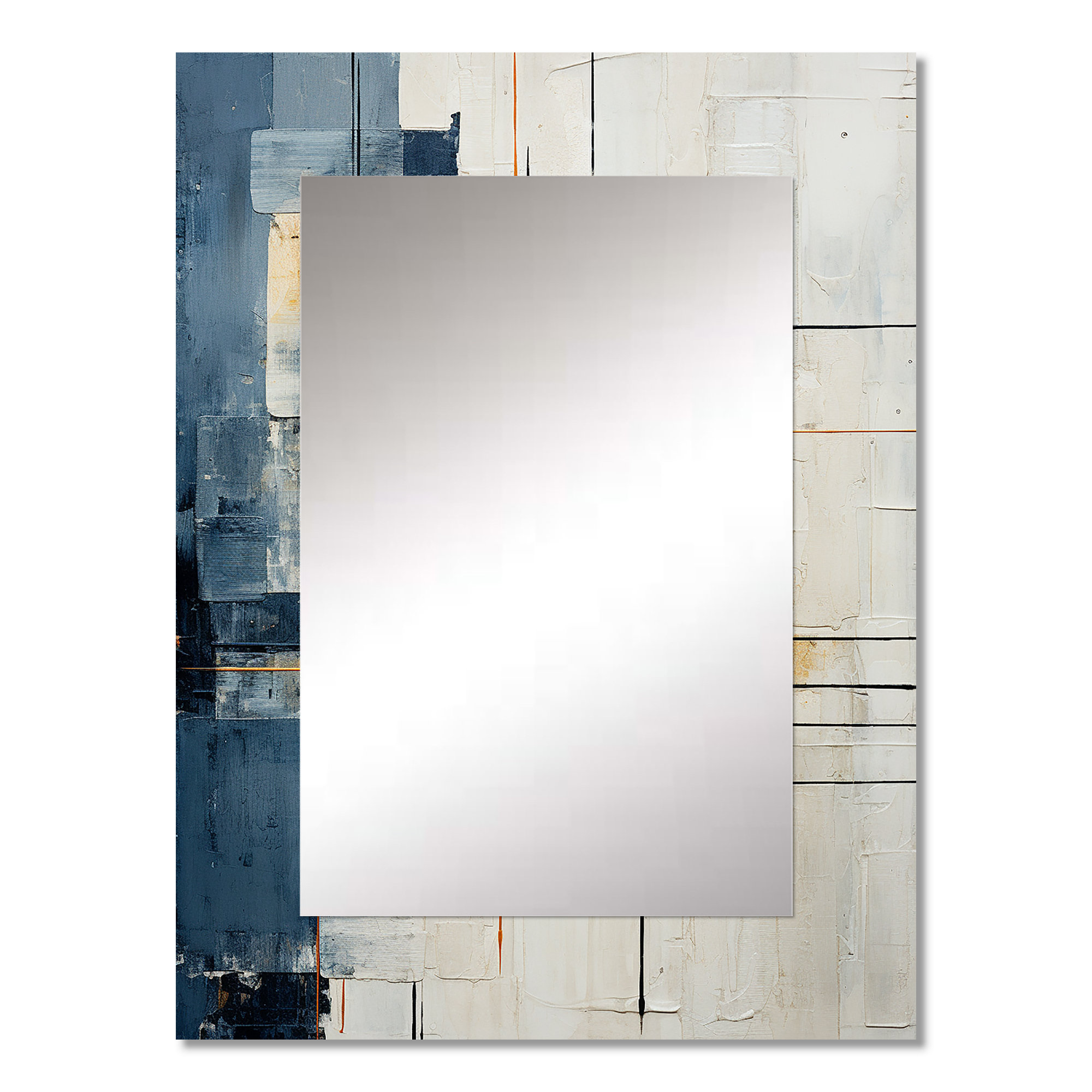 Dakota Fields Blue And White Timeless Minimalism I - Abstract Painting ...