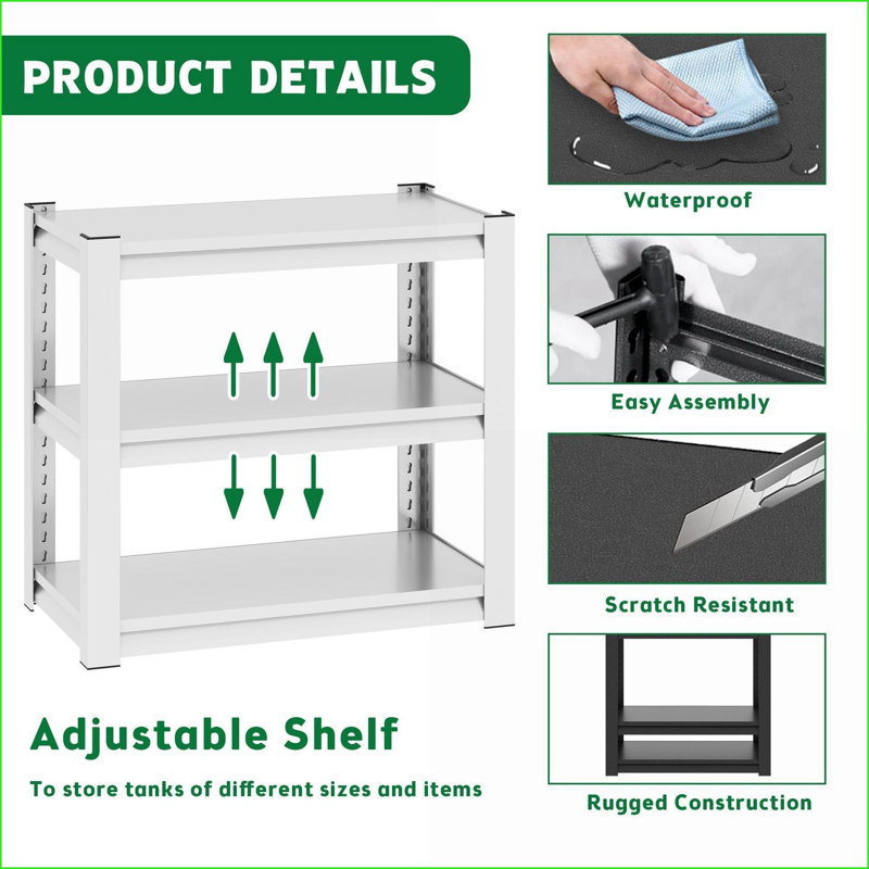 Latitude Run® Fish Tank Stand for 20-30 Gallon, 34”W Metal Modern ...
