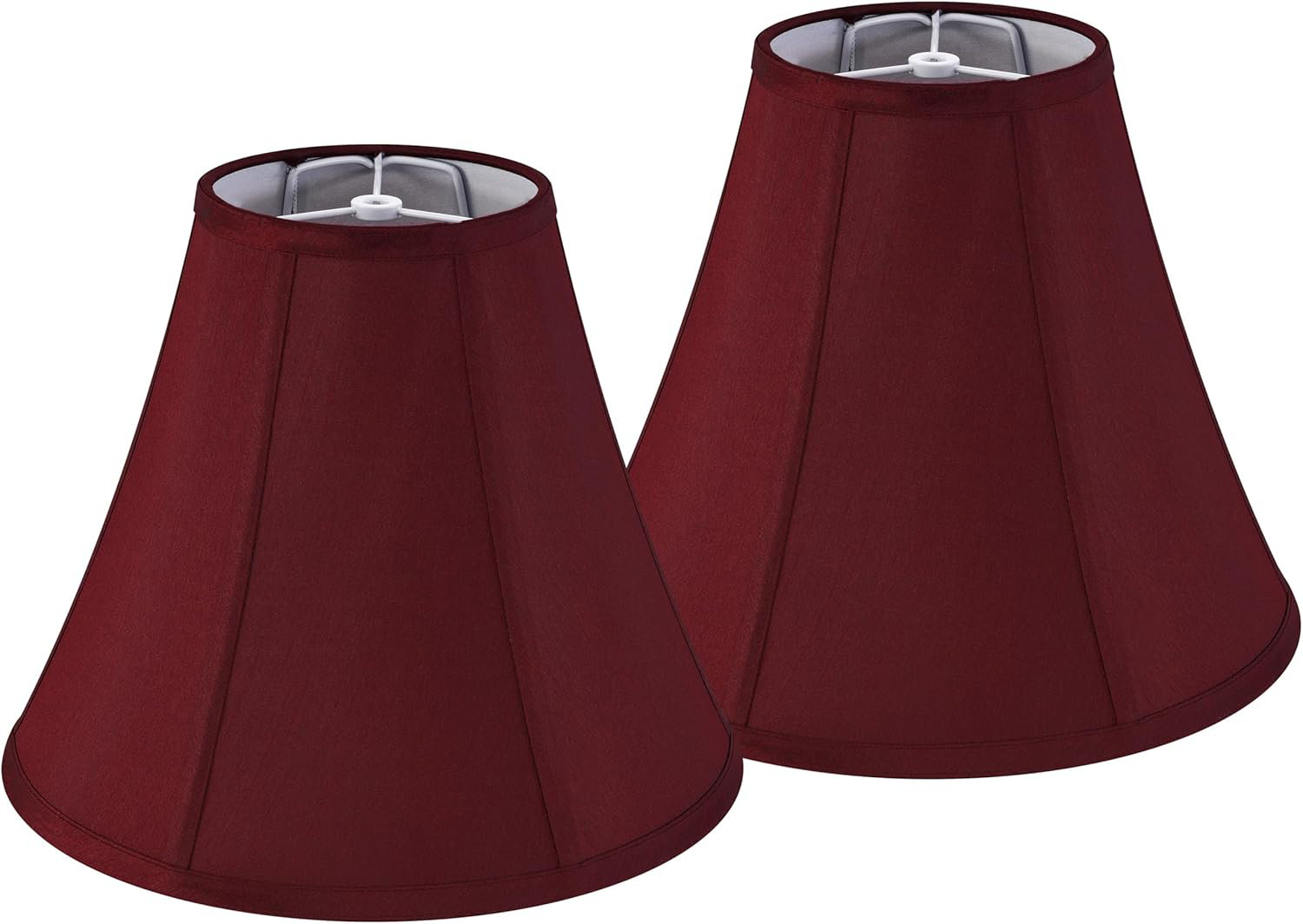 Winston Porter Set of 2 Burgundy Bell Lamp Shades 6" Top x 13" Bottom x ...