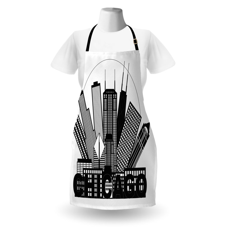 East Urban Home Chicago Skyline Apron, Cooking Gardening, Adult Size ...