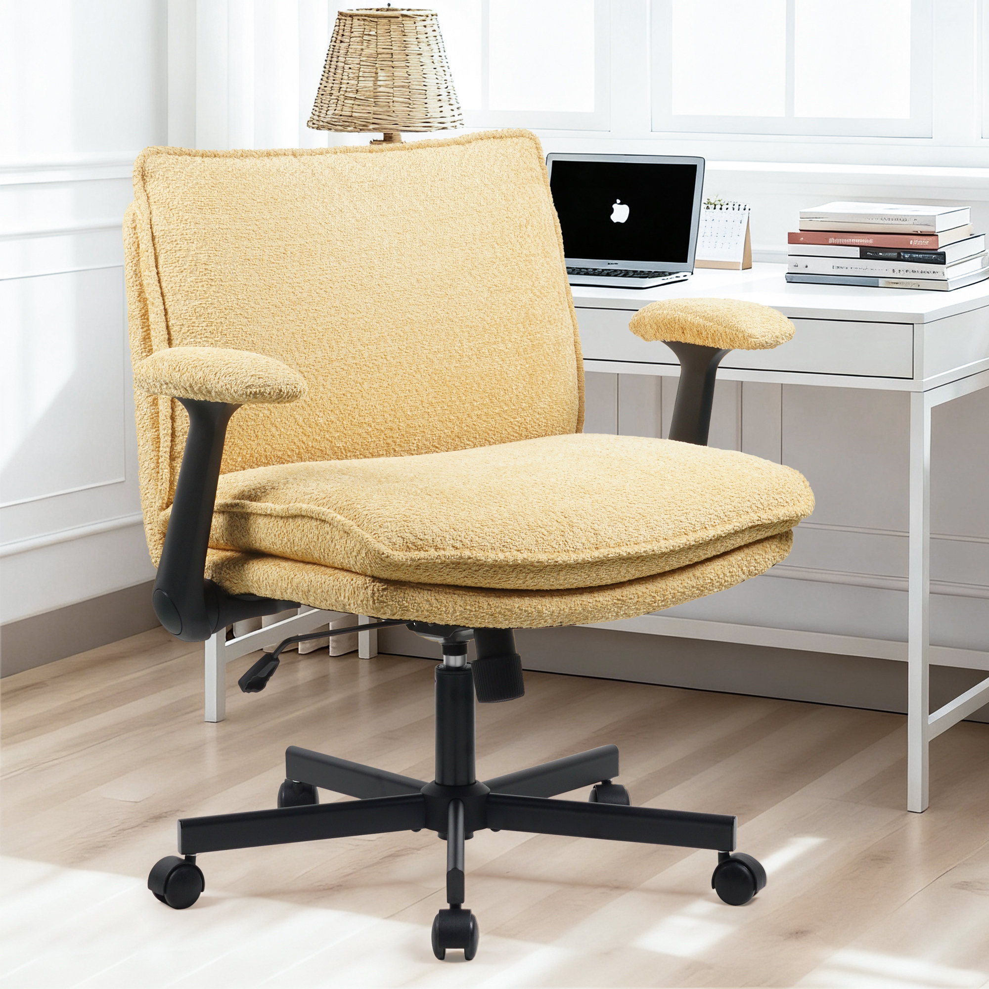 Latitude Run® Ondreya Wayfair Basics Ergonomic Fabric Office Chair with Adjustable Armrest ...