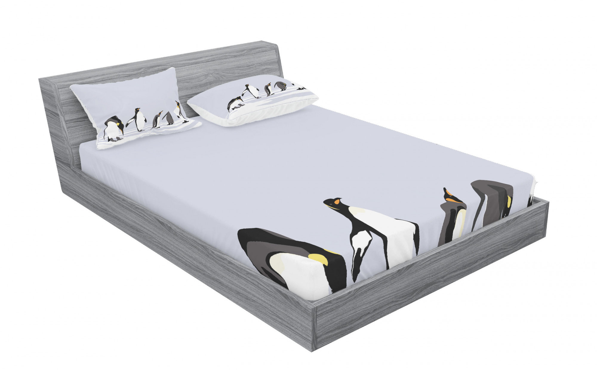 Ambesonne Penguins on Icy Land Sheet Set | Wayfair