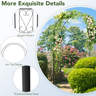 Topbuy Garden Arch Arbor Trellis 7.9 FT Metal Pergola Arbor w/ Elegant ...