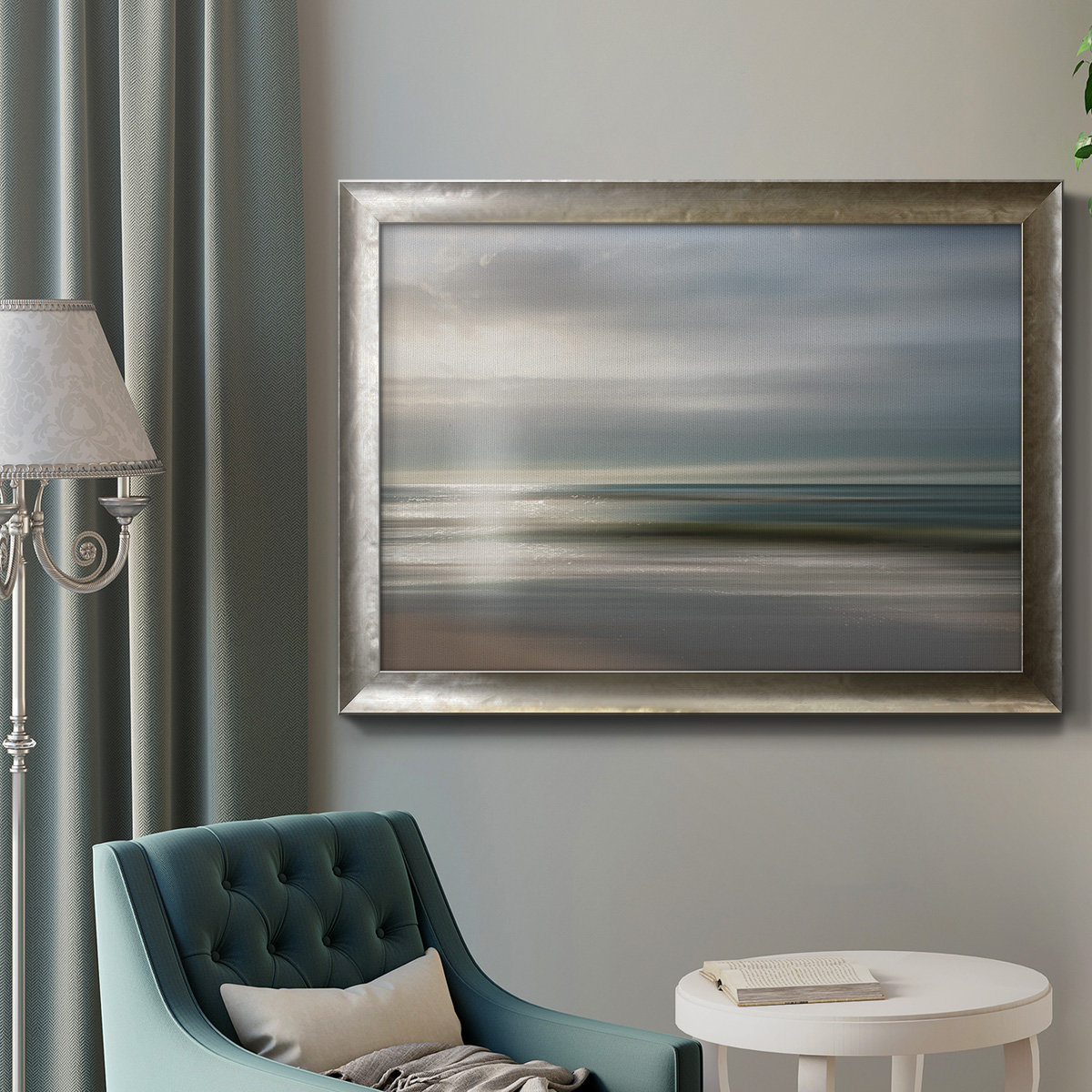 Highland Dunes Setting Sun - Picture Frame Print on Canvas | Wayfair