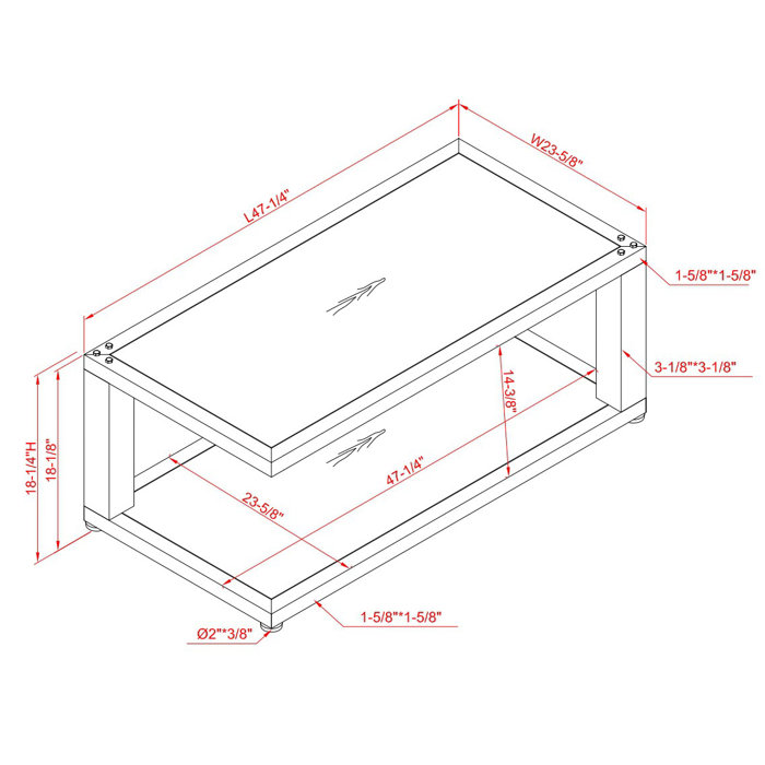 17 Stories Anayiah 2 - Piece Living Room Table Set | Wayfair