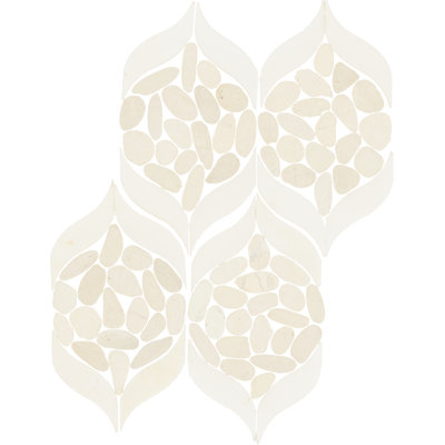 Daltile Pebble Oasis Natural Stone Petal Pebble Mosaic 15" x 11" (11 PC ...