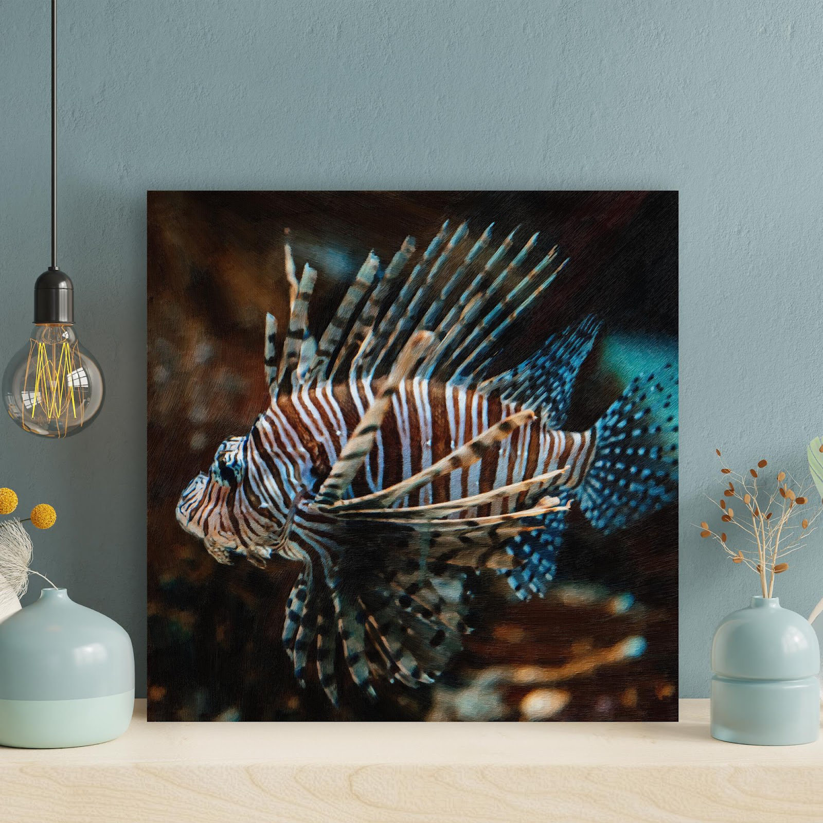 Rosecliff Heights Brown And Black Fish - 1 Piece Square Graphic Art ...