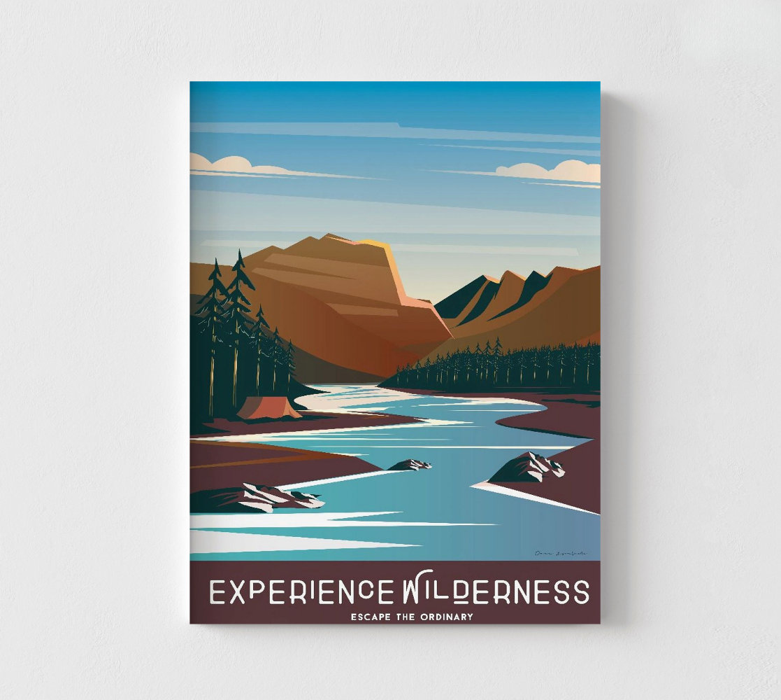 WeFrameArt Camping Poster Print, Inspirational Kids Bedroom Artwork ...