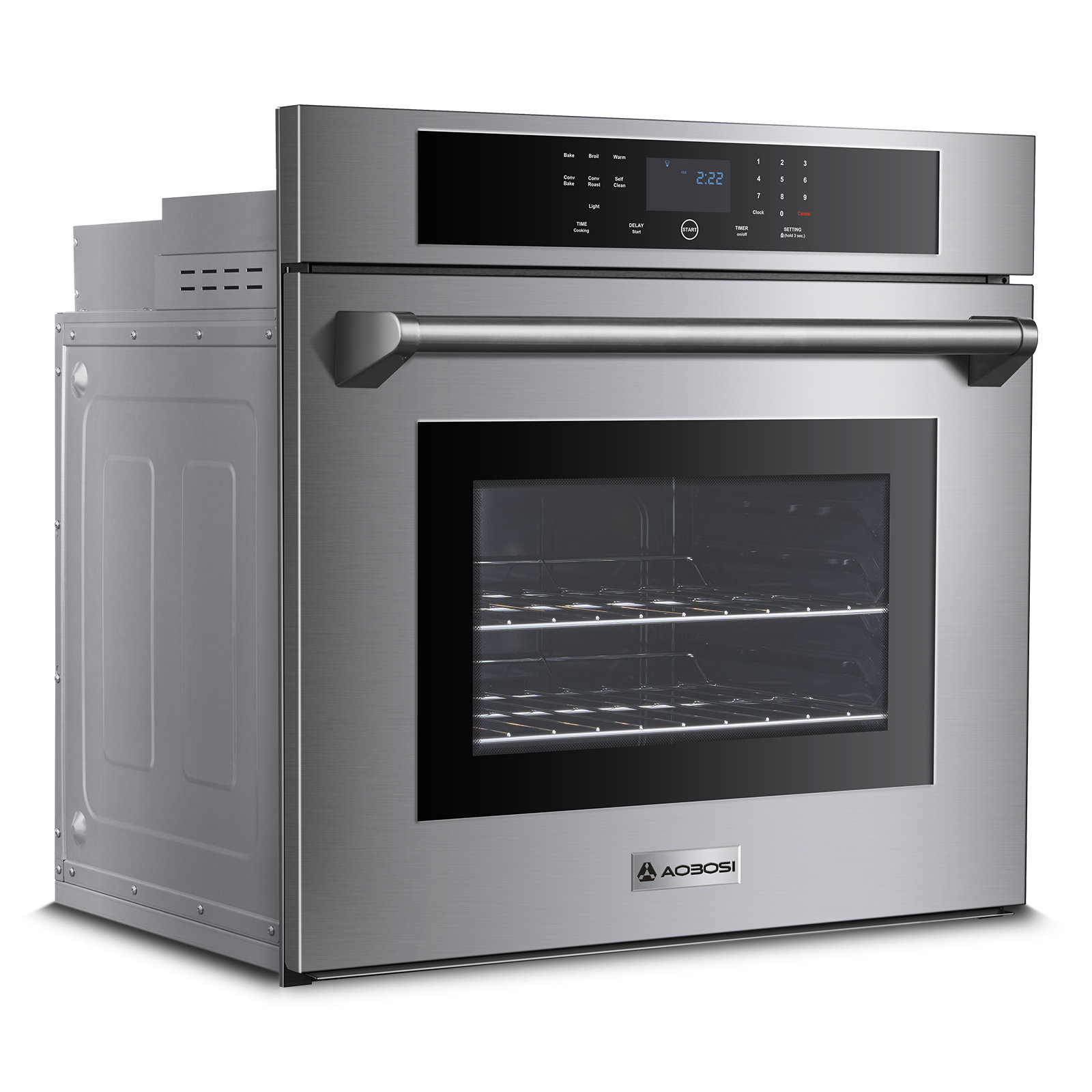 AOBOSI 30" Electric Built-in Single Wall Oven, 4.8 Cu.ft Convection ...
